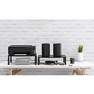 Zimilar 2 Pack Monitor Stands Risers, 3 Height Adjustable Monitor Riser for Laptop, Printer, iMac, PC, Premium Metal Monitor Stand Riser for 2 Monitors