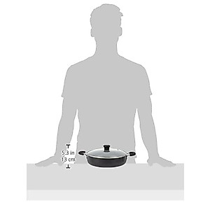 T-fal Specialty Ceramic Dishwasher Oven Safe Everyday Pan, 12"/ 5 qt, Black