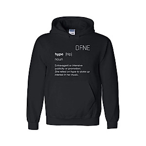 DFNE Hype Black Hooded Sweatshirt (Small)