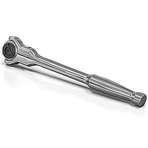 Olsa Tools 90-Tooth Swivel Head Ratchet, Chrome Vanadium Steel, 1-Piece