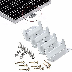 NUZAMAS [Upgraded 2 Set of Z Brackets Solar Panel Mounting Kits Sets for RV Boat Car Truck Caravan Home Mounted Off Grid Roof (Total 8 Units)