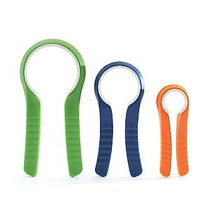 Norpro 3-Piece Jar Opener Set, Assorted Sizes, Multicolored