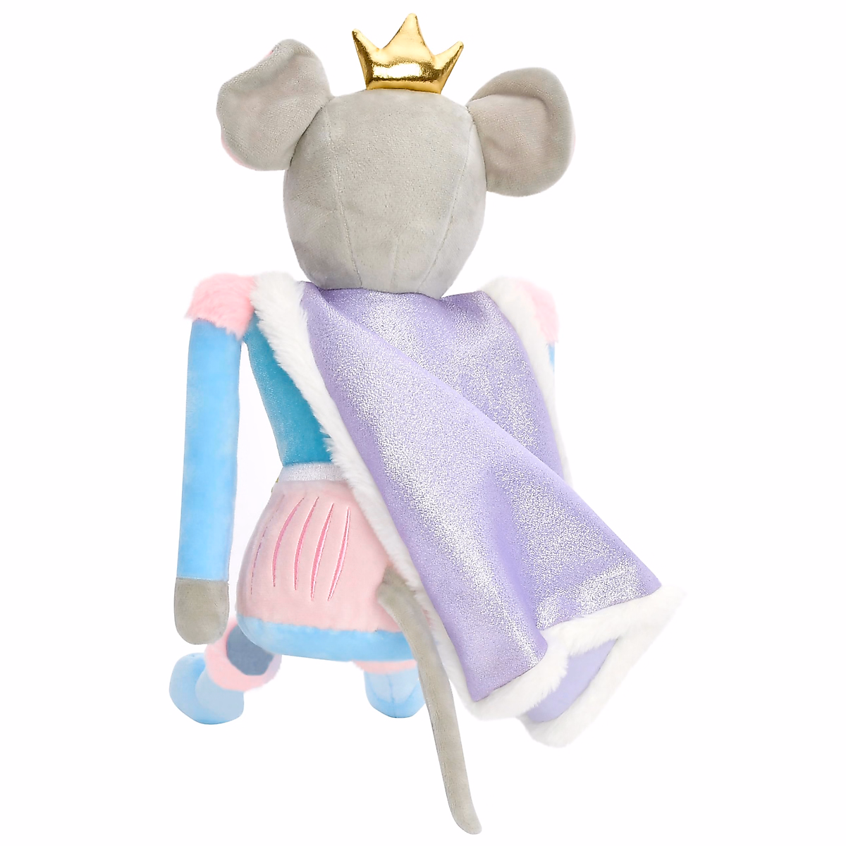 iscream Furry Plush 18.5" Nutcracker Mouse King Embroidered Accent Holiday Pillow