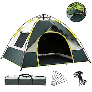 ARIOU Camp Tent, Automatic Setup Tent, Family Dome Tent, Waterproof Tents for Camping, 50+ Uv-Proof Hiker Tent 2-3 Person, Pop Up Tent Double Doors for Mountaineering, Hiking