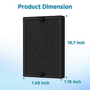 KF250 H13 True HEPA Replacement Filter Compatible with Kenmore 1200e Series PM2010 Air Cleaner Purifier, Part # KF250, 2 Sets (4pcs)