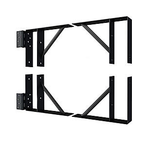 JUBEST Heavy Duty Gate Corner Brace Bracket, Anti Sag Gate Kit Adjustable Gate Hardware for Wooden Fence, Driveway, Corral Gates, Wood Windows(Door Not Include)