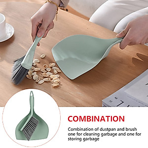 AOOF 2pcs Mini Dustpan and Brush Set Small Broom and Dustpan Set for Sweeping Desk Top, Floor, Sofa, Keyboard, Car