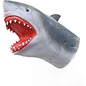Yolococa Hand Puppet Toys Realistic Latex Animal Shark Instagram Children Toys (Shark)