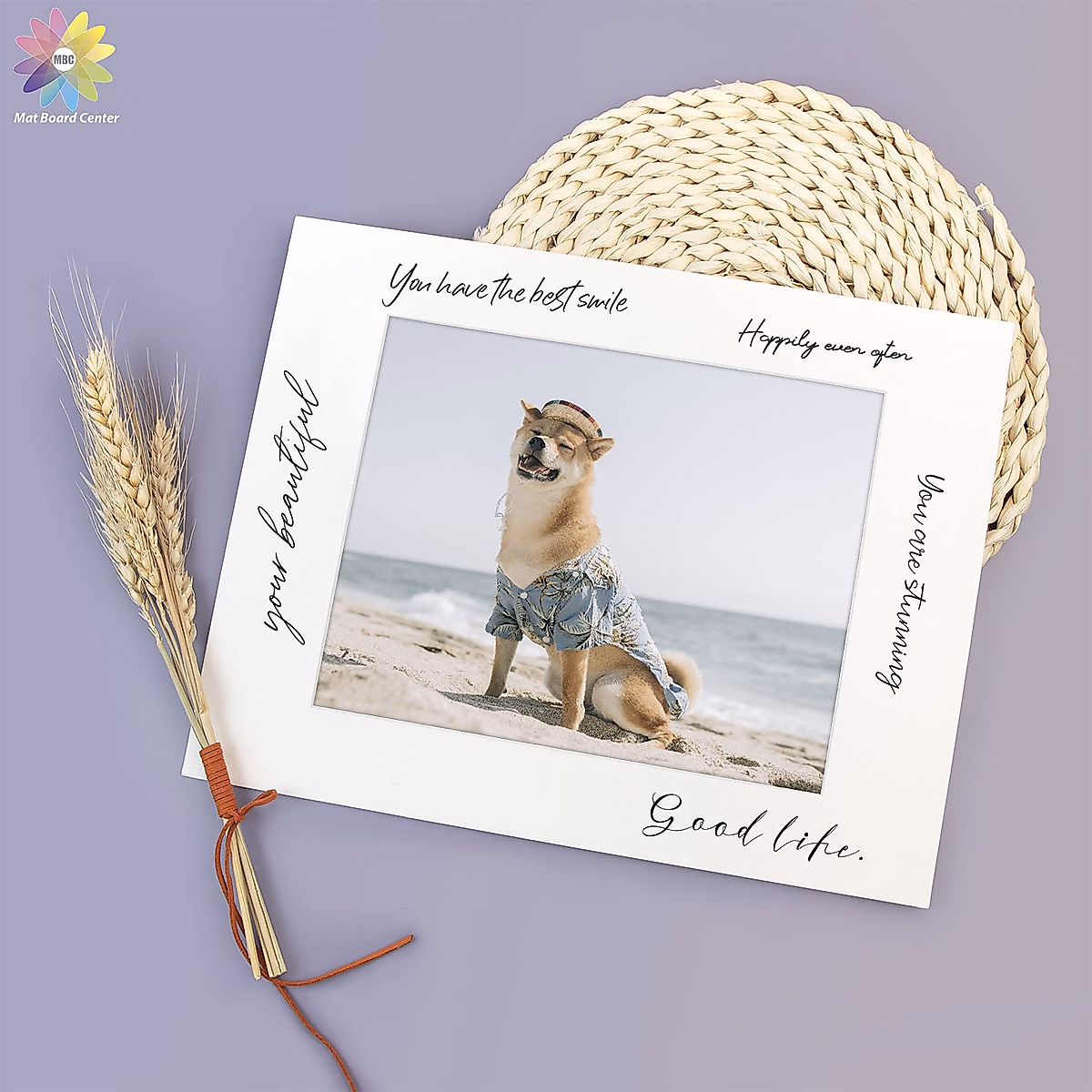 Mat Board Center, 40 Pack White 5x7/8x10/11x14 Picture Mats with White Core Bevel Cut