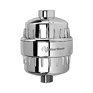 NearMoon High Output 15 Stage Shower Filter - Filtered Shower head softener for Hard Water，Reduces Dry Itchy Skin, Dandruff and Improves the Condition of Your Skin, Hair (Chrome Finish)