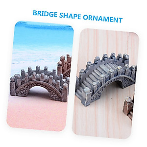 YARNOW 10pcs Zen Staute Exotic Plank Figurines Environments Decors Mini Shape Bridge Scene Landscaping (Random Color)