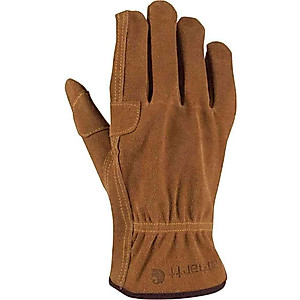Carhartt Standard Synthetic Suede Open Cuff Glove Leather Fencer Work, Large, (Pack of 1)