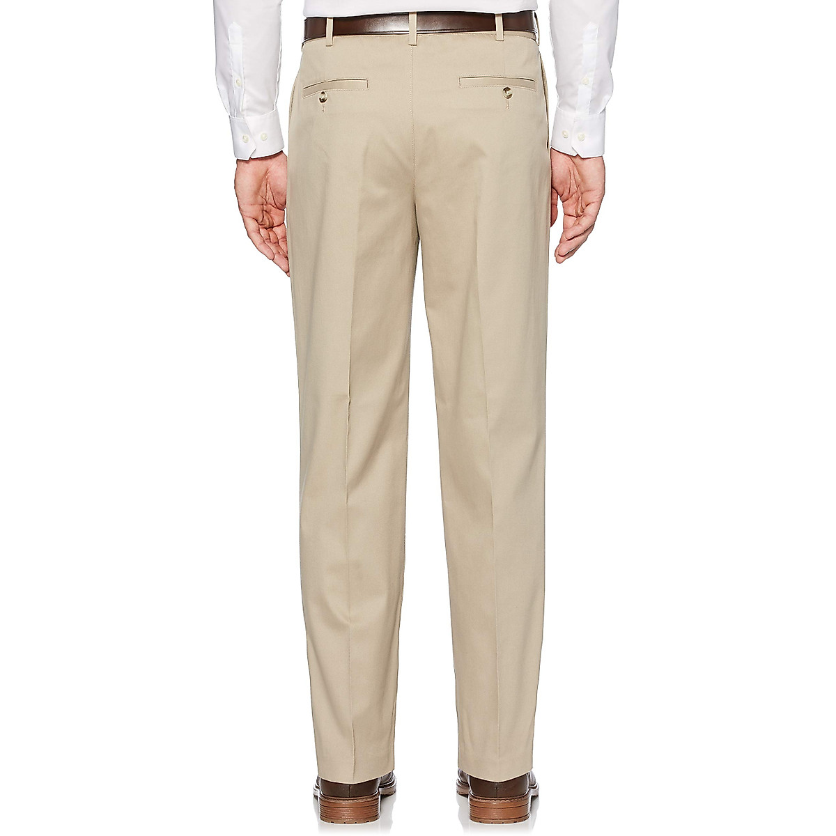 Savane Men's Stretch Ultimate Performance Pleated Chino Pants with Expandable Waistband (Waist Size 30 - 60 Big & Tall) , Ultimate Mid Khaki, 34W x 29L