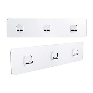 Mivvosakuki 2pcs Shower Caddy Adhesive Replacement,Shower Shelves Adhesive Strip Pad Shower Organizer Sticker Replacement Bathroom Heavy Duty Strong Sticky Wall Adhesive