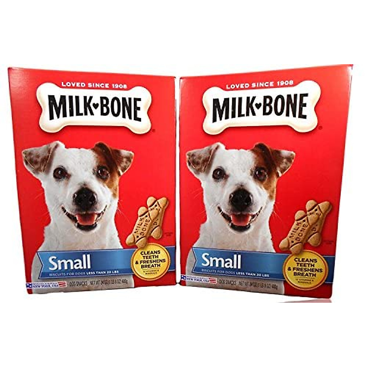Milk-Bone 084282984616 Traditional Bone Shaped Biscuits (Small) for Dogs, 24 oz (2 Pack), 1.5 Pound (Pack of 2), 48 Ounce
