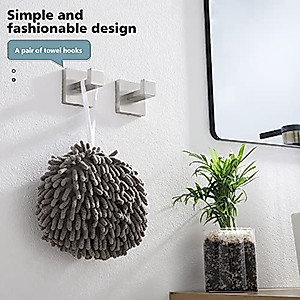 KOKOSIRI 16-Inch Single Towel Bar, Bathroom Towel Holder, Toilet Paper Holder, Bath Towel Hook Modern Robe Hook Coat Hook, Wall Mounted, SUS 304 Stainless Steel, Brushed Steel, B05A4-BR-L16