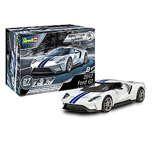 Revell 85-1235 2017 Ford GT Model Car Kit 1:24 Scale 27-Piece Skill Level 2 Plastic Easy-Click Model Building Kit, White