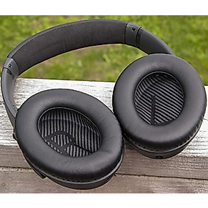 QC35 Replacement Ear Pads Quietcomfort 35 II Replacemenet Earpads, Ear Cushion Kit Parts Compatible with Bose Quietcomfort 35/Bose QC35, Quiet Comfort 35 II/QC35 II Wireless Headphones (Black)
