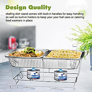 MAXYGIFT Chafing Wire Rack Buffet Stand - 6 Pack Full Size Racks For Dish Serving Trays Food Warmer catering supplies for Parties, Occasions, or Events