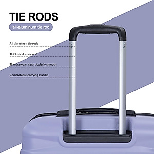 Travelhouse 3 Piece Hardshell Suitcase Set: Lightweight Spinner Luggage - TSA-Approved Carry-Ons for Stress-Free Travel (Light Purple)