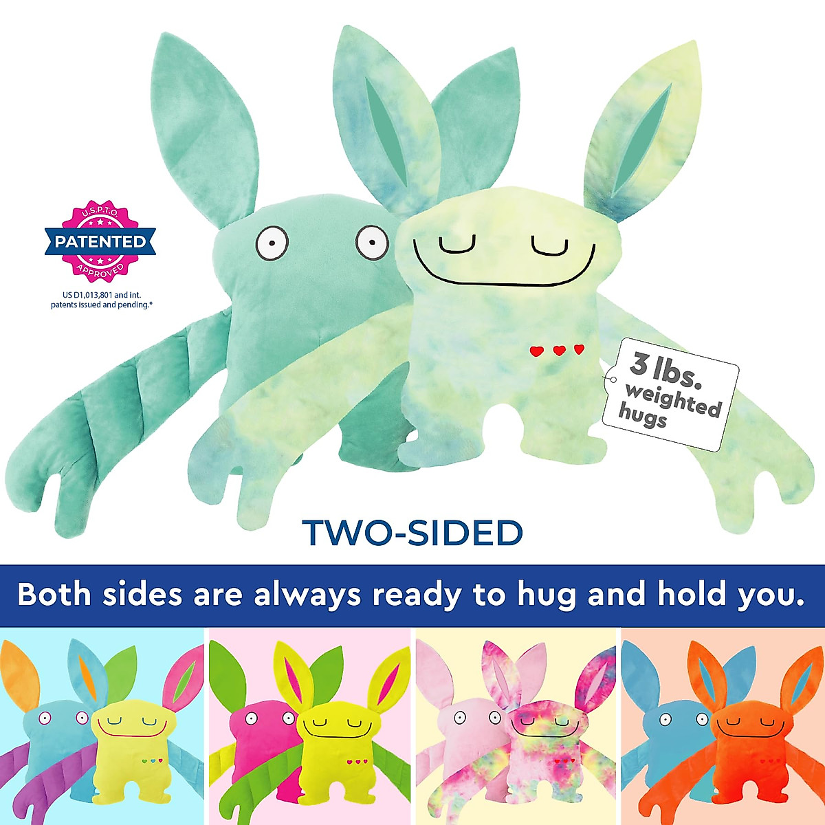 Bumpas Stuffed Animal - 3 lbs - 14" Cute Cuddle Pal, Shloof - Weighted Stuffed Animal -