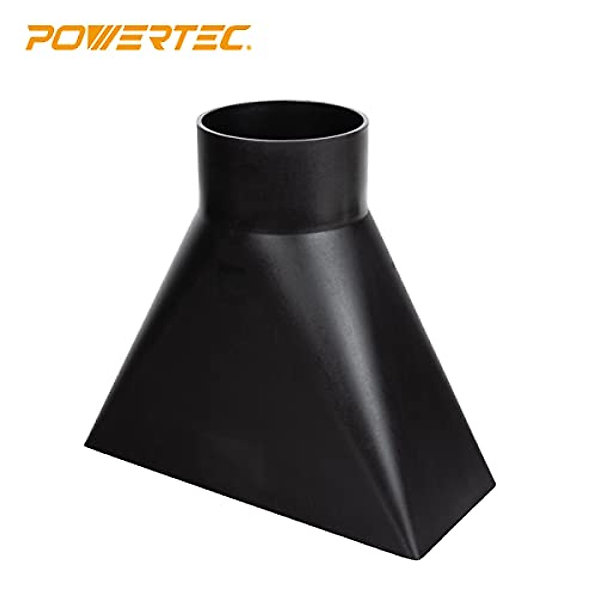POWERTEC 70151 Dust Hood Rectangular Shape, Funneled 4-Inch Fitting By 10-Inch Wide Attachment for Dust Collection