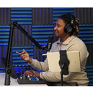 Rockville ROGAN STAND Pro Boom Arm Mic Stand with Fixed Mount+Desk Stand+Cable