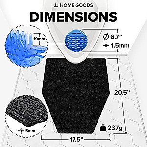 JJ CARE Urinal Mats [10 Black Urinal Pads + 10 Blue Urinal Screen Deodorizer] - Non-Slip Urinal Floor Mats, Deodorization Urinal Mats for Men Bathroom Commercial Bathroom Urinal Toilet Floor Mat