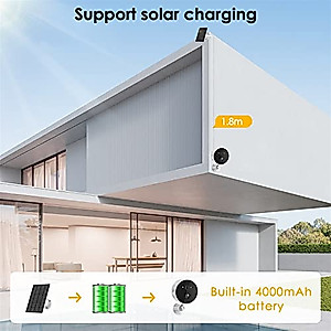 Security Camera Camera WiFi Solar Camera Outdoor Human Detection Security IP Camera Solar Panel Recharge Battery CCTV Video Surveillance Cameras Surveillance Camera with Spotlight ( Color : No Card ,