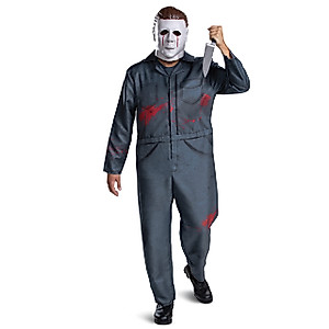 Disguise Michael Myers Knife Costume Prop, Official Halloween Movie Costume Accessory, Single Size 15 Inch Length Plastic Kitchen Knife, Black, Gray