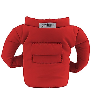 OUYOOLE Drinkware Jacket,2 Pack Beverage Jacket, Perfectly Packaged Coozy for Cans, Funny Can Cover Gifts for Women, Men, Mom, Dad and Boyfriend(Red+Black)