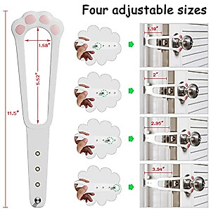LUBERDUSH Cat Door Holder Latch -Adjustable Cat Door Alternative to Keep Dogs Out of Cat Litter Boxes and Food,Flex Latch Strap Let's Cats in and Safe Baby Proof, No Measuring Easy to Install(2 Pack)