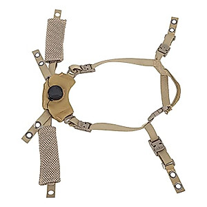 Helmet Padding Kit, Adjustable Dial, ThreePiece Design, 24 Hook and Adhesives, Universal Helmet Chin Strap System for Helmet Repair (Mud Spongeand Suspension)