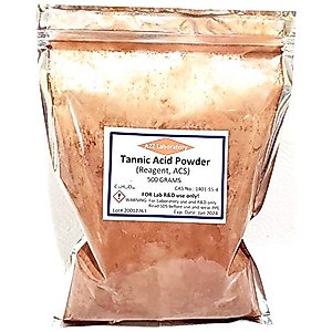Tannic Acid Powder/Crystals/Reagent ACS/High Purity / 500 Grams/USA Made/Same Day Ship