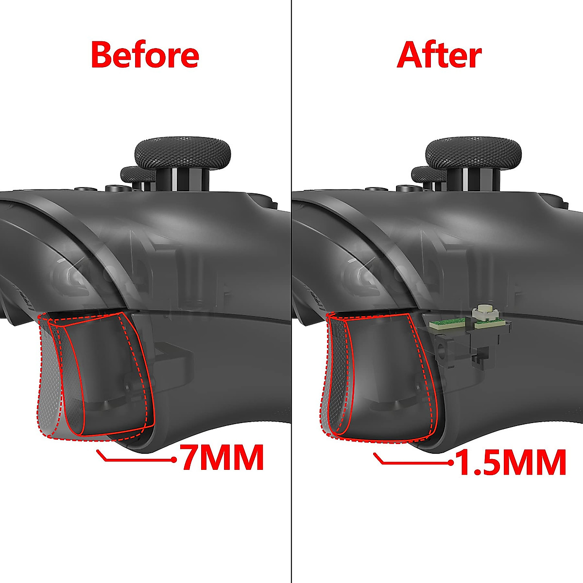 eXtremeRate Clicky Hair Trigger Kit for Xbox Series X & S Controller LT RT Shoulder Buttons, Custom Accessories Flashshot Trigger Stop Flex Cable for Xbox Series X/S, Xbox Core Wireless Controller