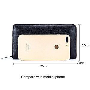 FEITH&FELLY Large Capacity Credit Card Wallet - Leather Secure RFID Wallet for Women 36 Slots…