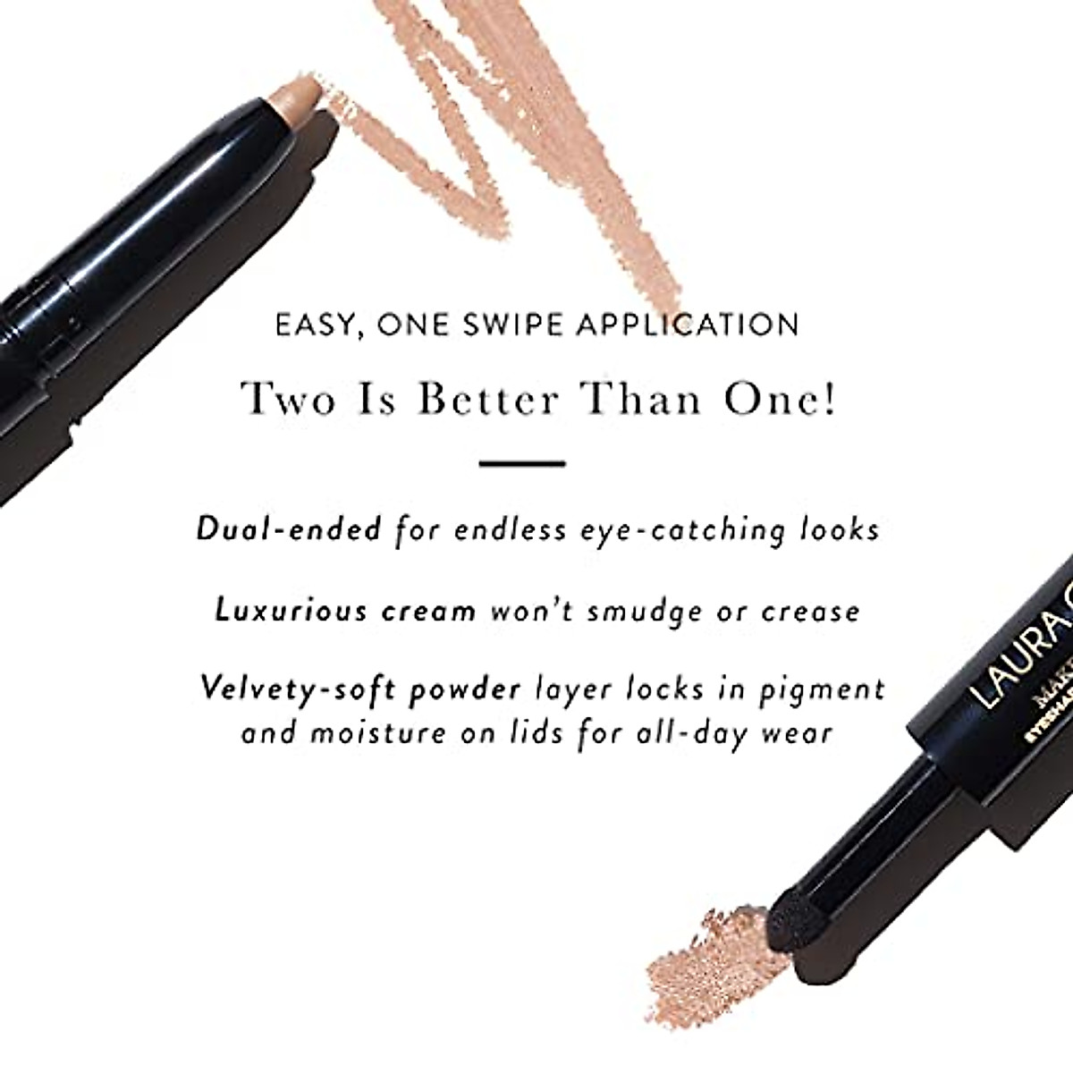 LAURA GELLER NEW YORK Make It A Double Eyeshadow - Cream Eye Shadow Stick and Matching Powder, Brandy