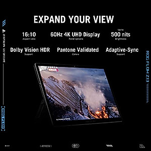 ASUS ROG Flow Z13 Gaming Tablet, 13.4” 4K Display, RTX 3050 Ti, 12th Gen Intel Core i9, 16GB RAM, 1TB SSD, XG Mobile Dock (RTX 3080), Detachable RGB Keyboard, Stylus, Win11, GZ301ZE-XS94-B