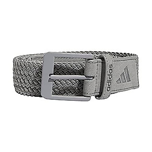 adidas unisex-adult Braided Stretch Belt, Grey Three, Medium-Large