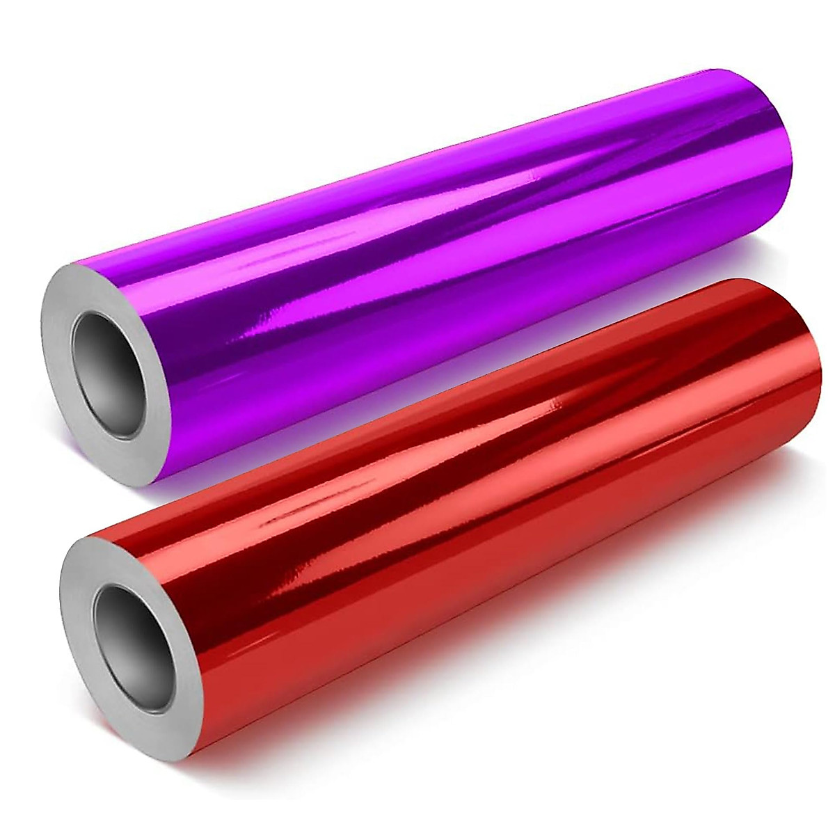 VViViD DECO65 Chrome Gloss Craft Vinyl Bundle Purple and Red 2 Rolls (7ft x 1ft) - M0