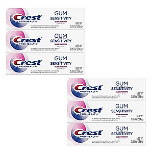 Crest Pro Health Gum and Sensitivity Toothpaste for Sensitive Teeth, Soft Mint, Travel Size 0.85 oz (24g) - Pack of 6