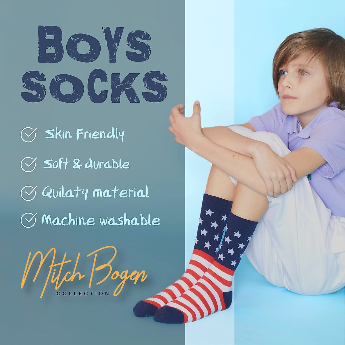 Mitch Bogen Boy's Novelty Crew Dress Fun Design Socks 12 Pairs Assorted Sports Shape Pattern (Boys 1, Medium)