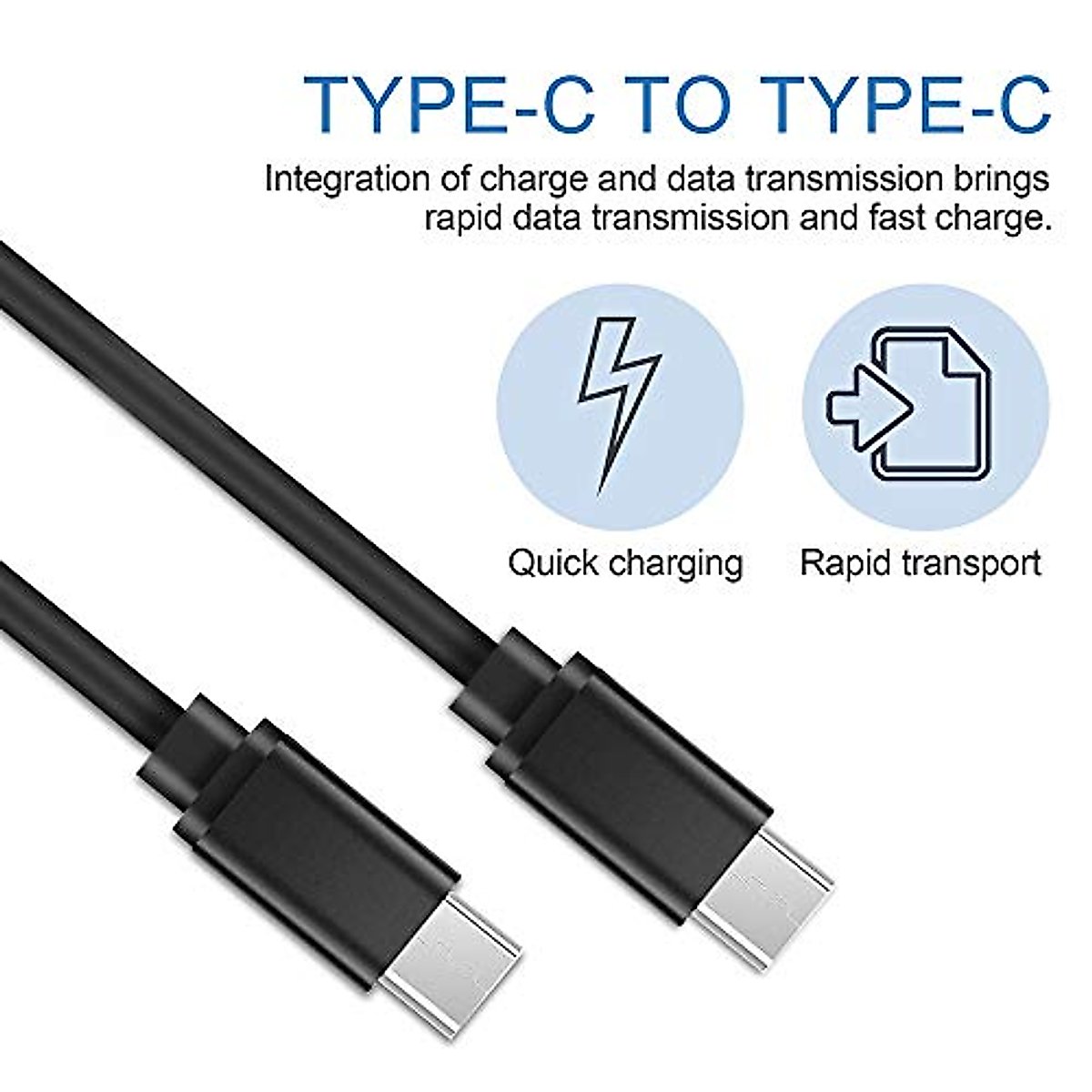 Digipartspower 5FT 100W USB-C to USB-C Cord Compatible with Dell Latitude 12 5290 T17G002 2-in-1 Laptop