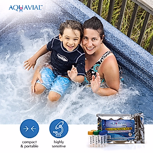 AquaVial Swim Water Test Kit Detects and Identifies Pseudomonas and Coliforms | 2 Pack | Testing Kit for Swimming Pool Water Hot Tub Spa Pond | Water Tester Outdoor
