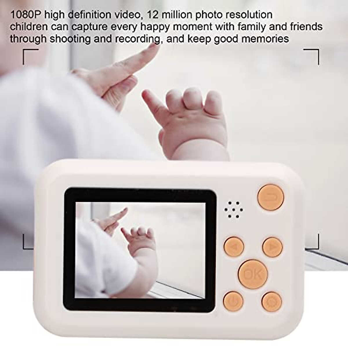 Vbestlife Kids Selfie Camera, 1080P Children Kids Camera 12MP 2.0 Inch LCD Screen Digital Camera, Christmas Birthday Gifts for Boys Girls