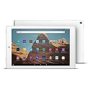 Fire HD 10 Tablet (10.1" 1080p full HD display, 32 GB) – White (2019 Release)