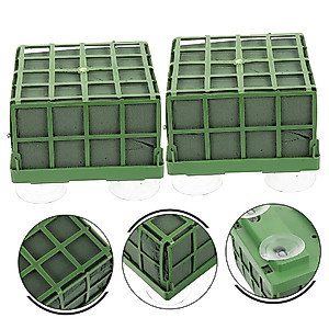 DECHOUS 10 Pcs Flower Sucker Wedding Aisle Flowers Flower Arranging Foam Blocks Flower Cage Holders DIY Flower Arrangement Kit Floral Cage for Artificial Flower Large Wreath Plastic