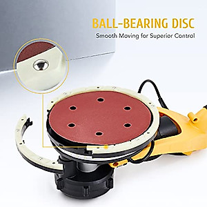 ZELCAN 800w Drywall Sander with Vacuum, Dustless Wall Pole Sander with 59-71'' Extendable Handle, 500~1800RPM Dust-Free Auto Electric Sanding Machine with 12 Sanding Discs, Carrying Bag & LED Lights