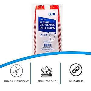 EDI PS Party Cups Red - 16 oz (100 pcs) (100, 16 Oz)