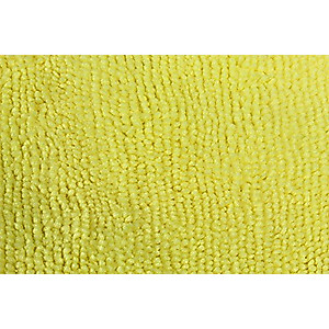 Eurow Microfiber 12 x 12in 300 GSM Cleaning Towels Yellow - 50 Pack